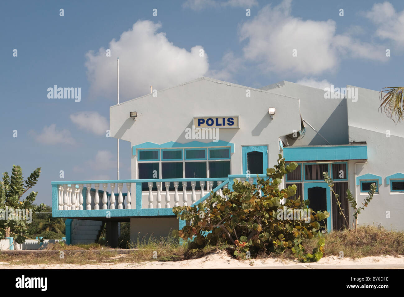 Police station on Palm Beach Aruba Stock Photo - Alamy