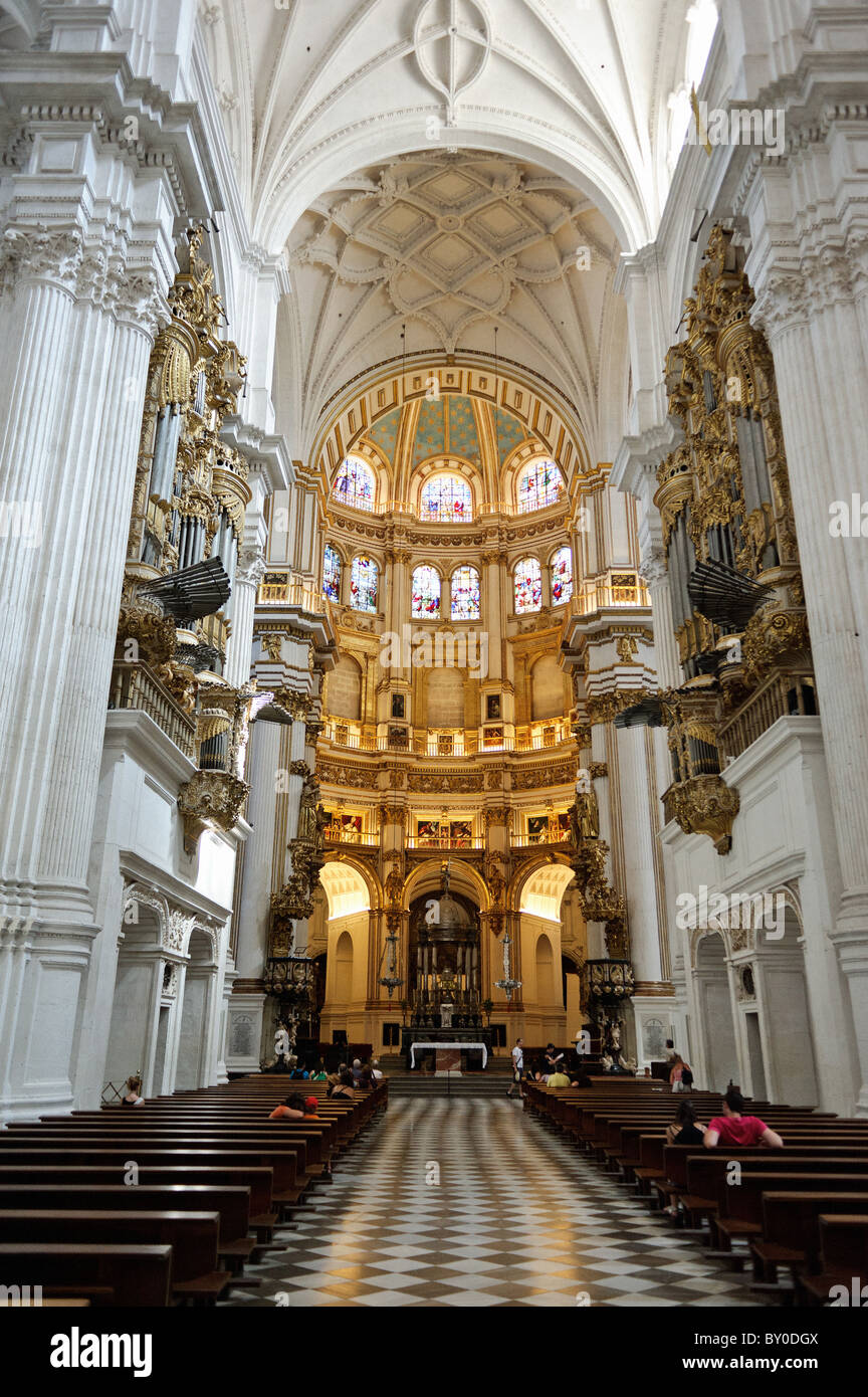 The magnificent interior of Granada cathedral, Spain Stock Photo - Alamy