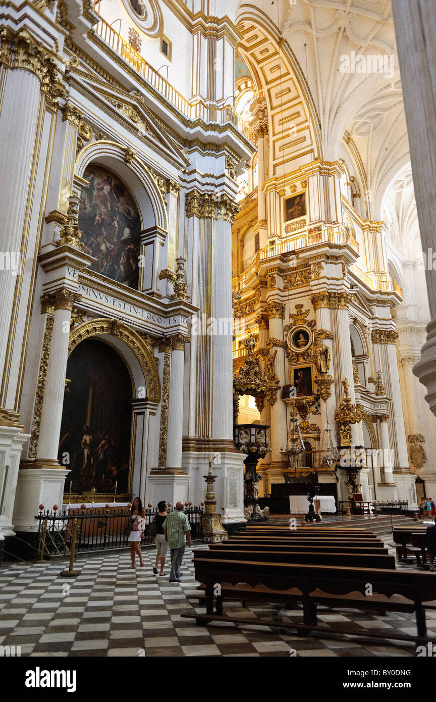 The magnificent interior of Granada cathedral, Spain Stock Photo - Alamy