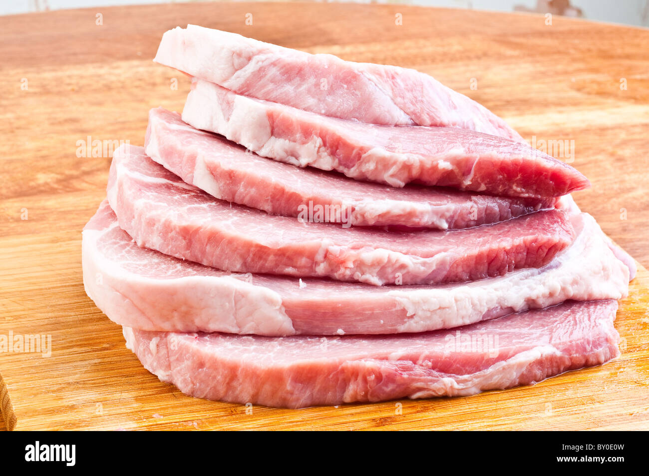 fresh meat on slice Stock Photo - Alamy