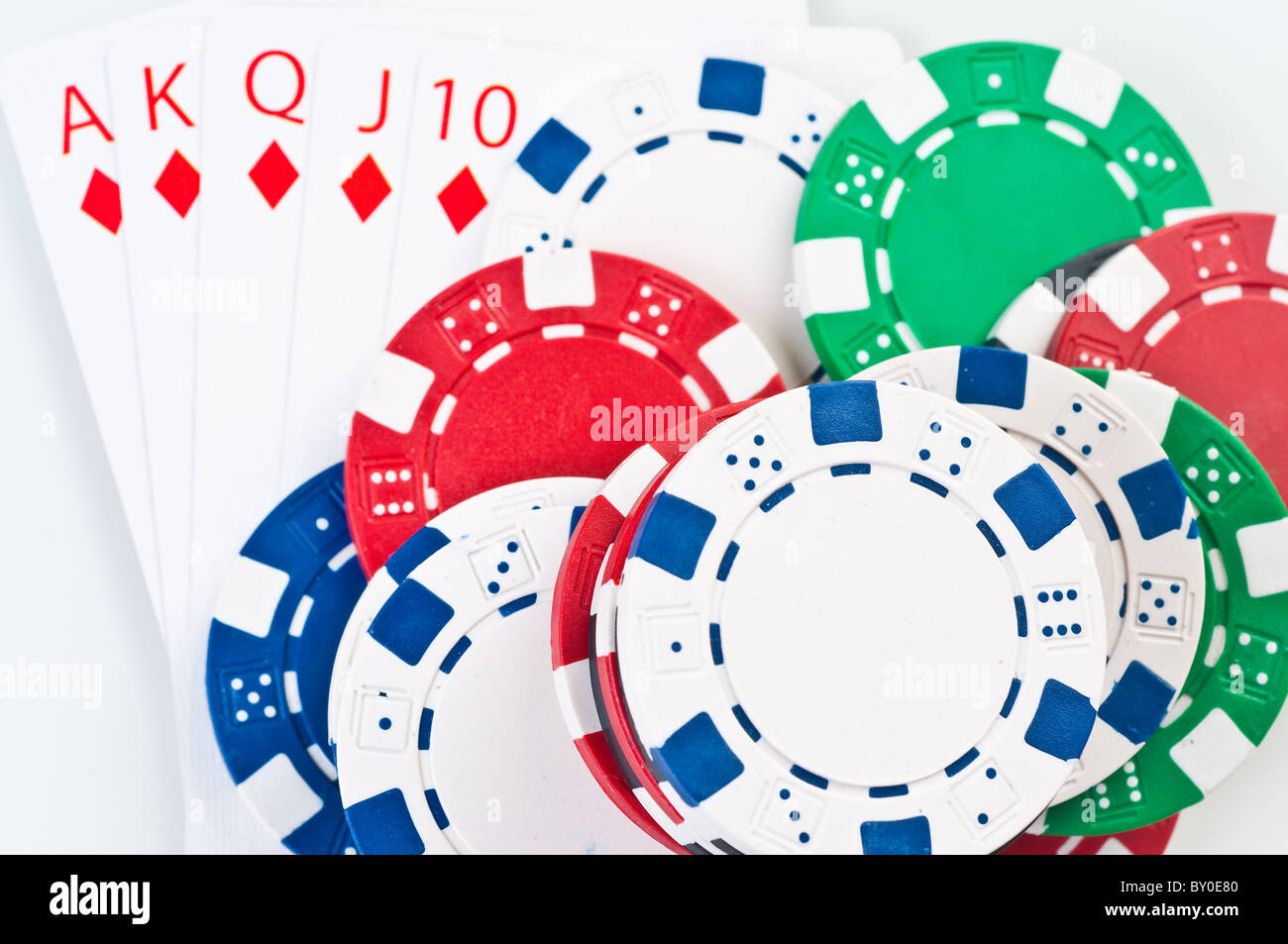 stack of poker color chips Stock Photo - Alamy