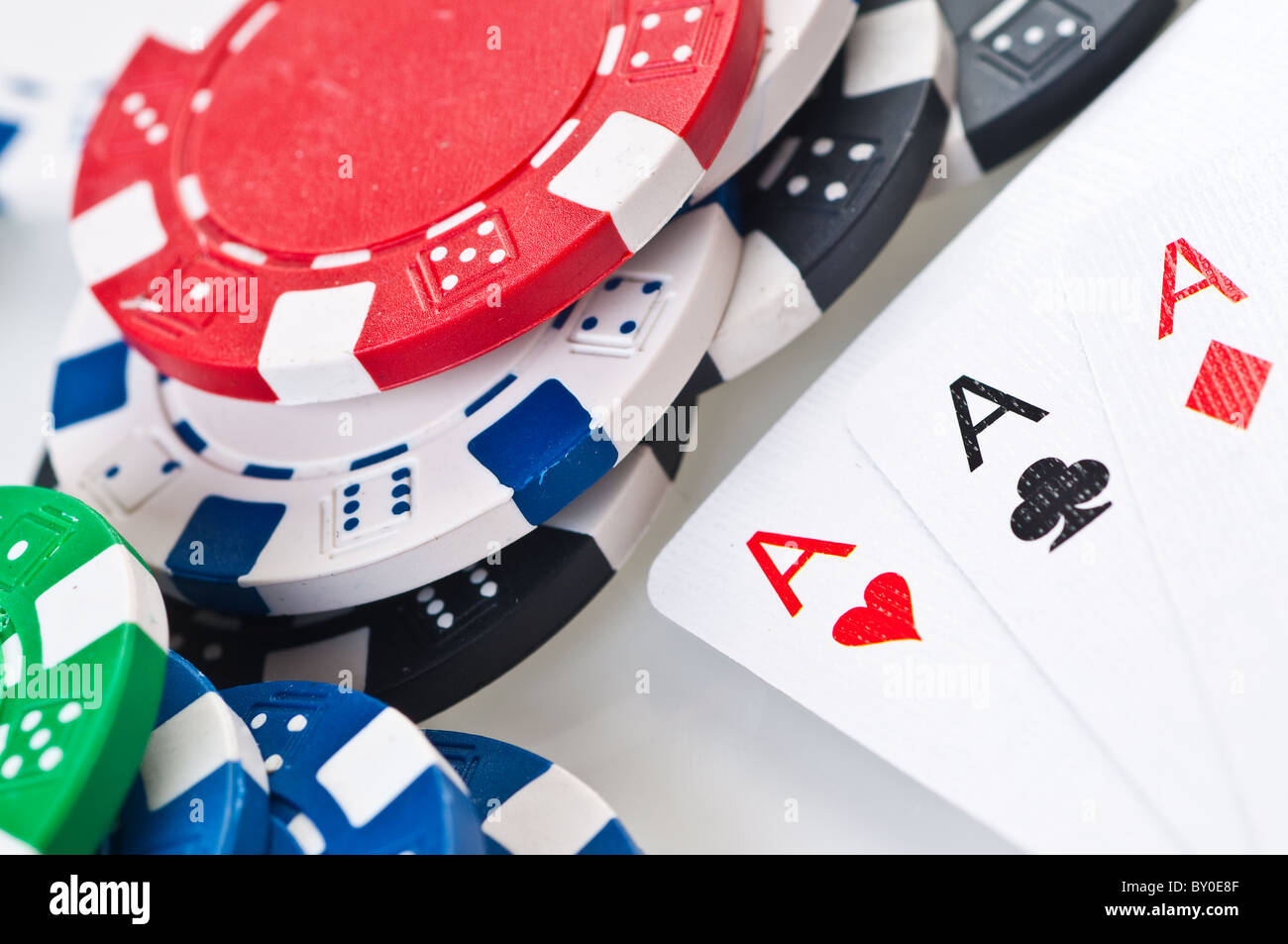 stack of poker color chips Stock Photo - Alamy