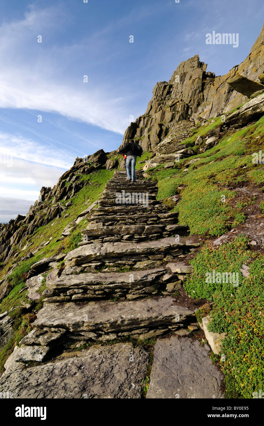 Skellig Michael Ancient Celtic monastic island settlement island County ...