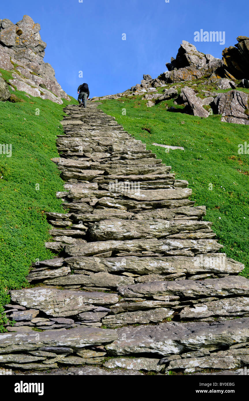 Skellig Michael Ancient Celtic monastic island settlement island County ...