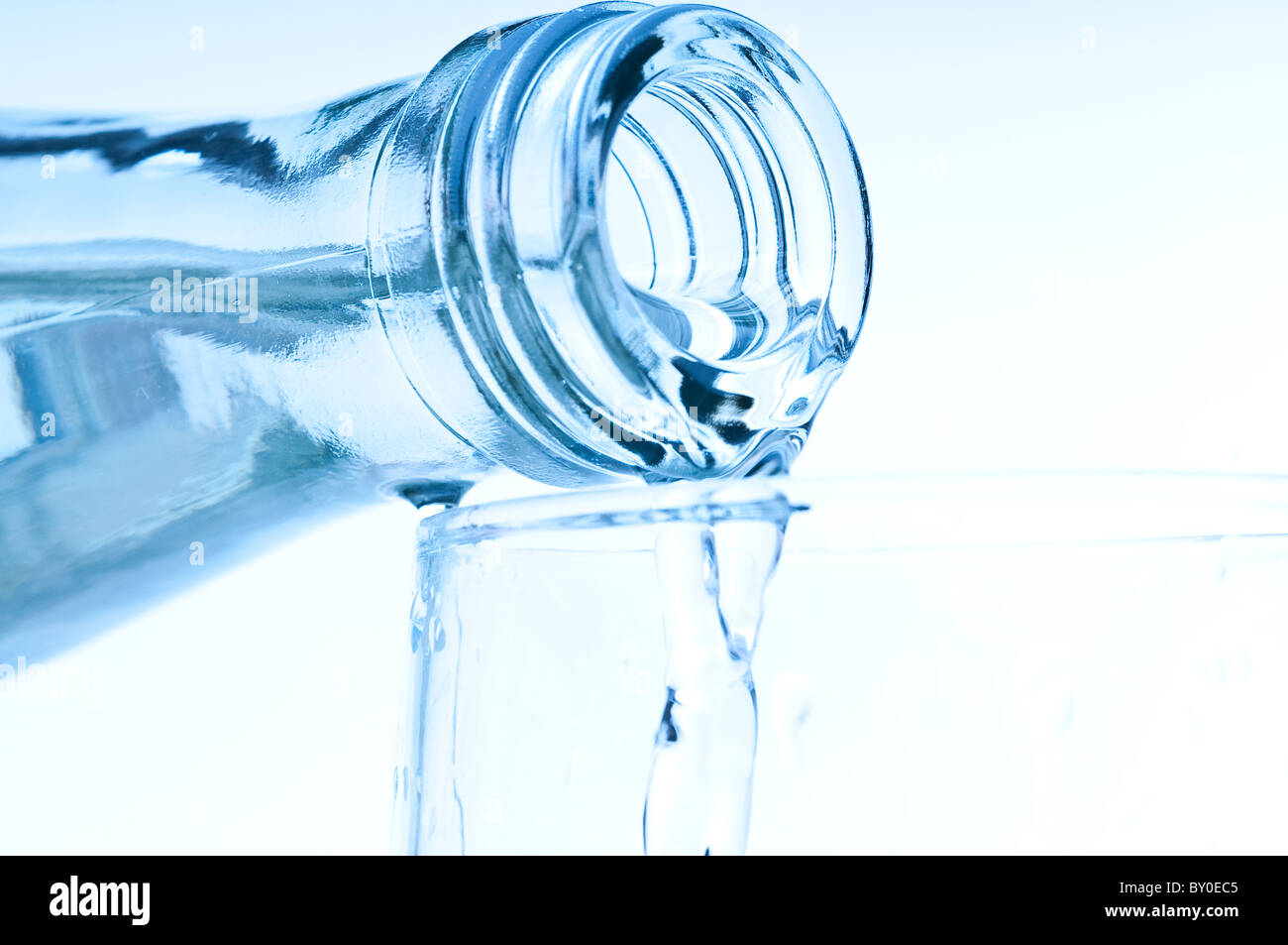 bottle pouring water into glass Stock Photo - Alamy
