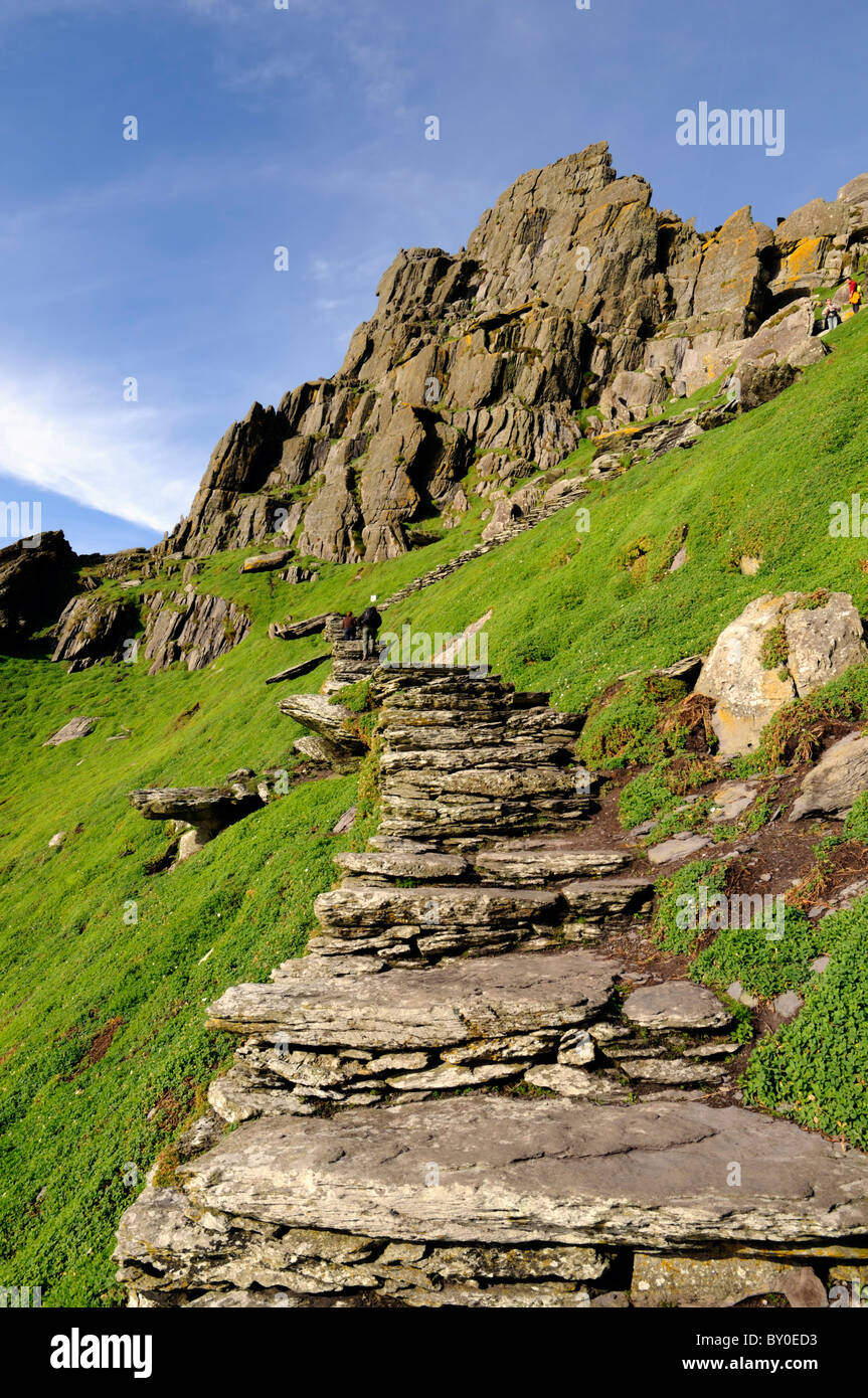 Skellig Michael Ancient Celtic monastic island settlement island County ...