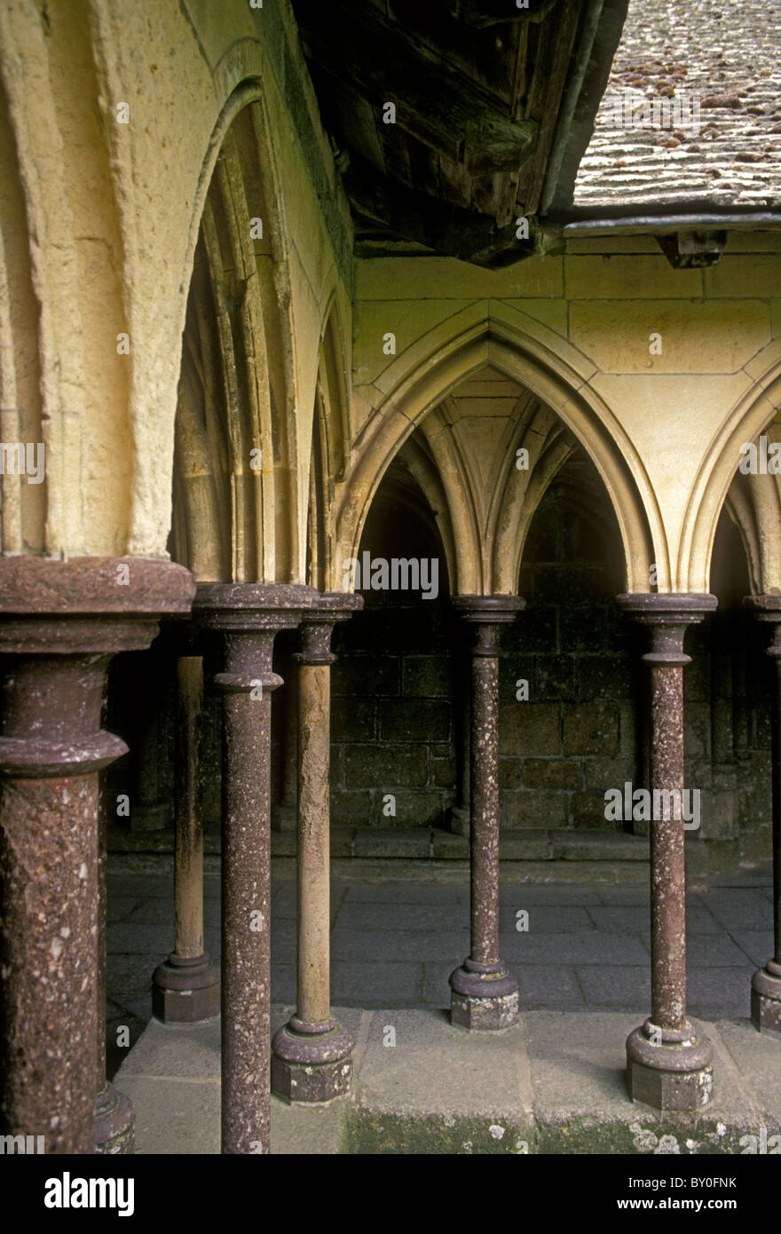 Mont saint michel abbey marvel cloisters hi-res stock photography and ...