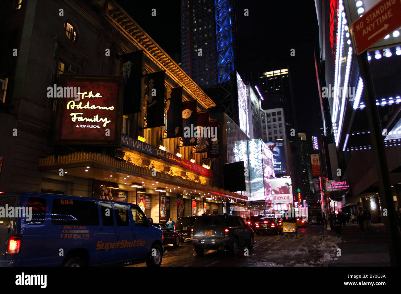 Theater just off Broadway in Times Square, Manhattan, New York City ...