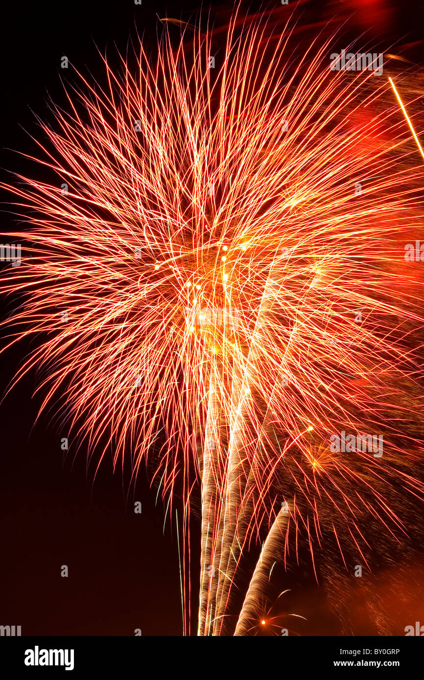 Fireworks welcome New Year Stock Photo - Alamy