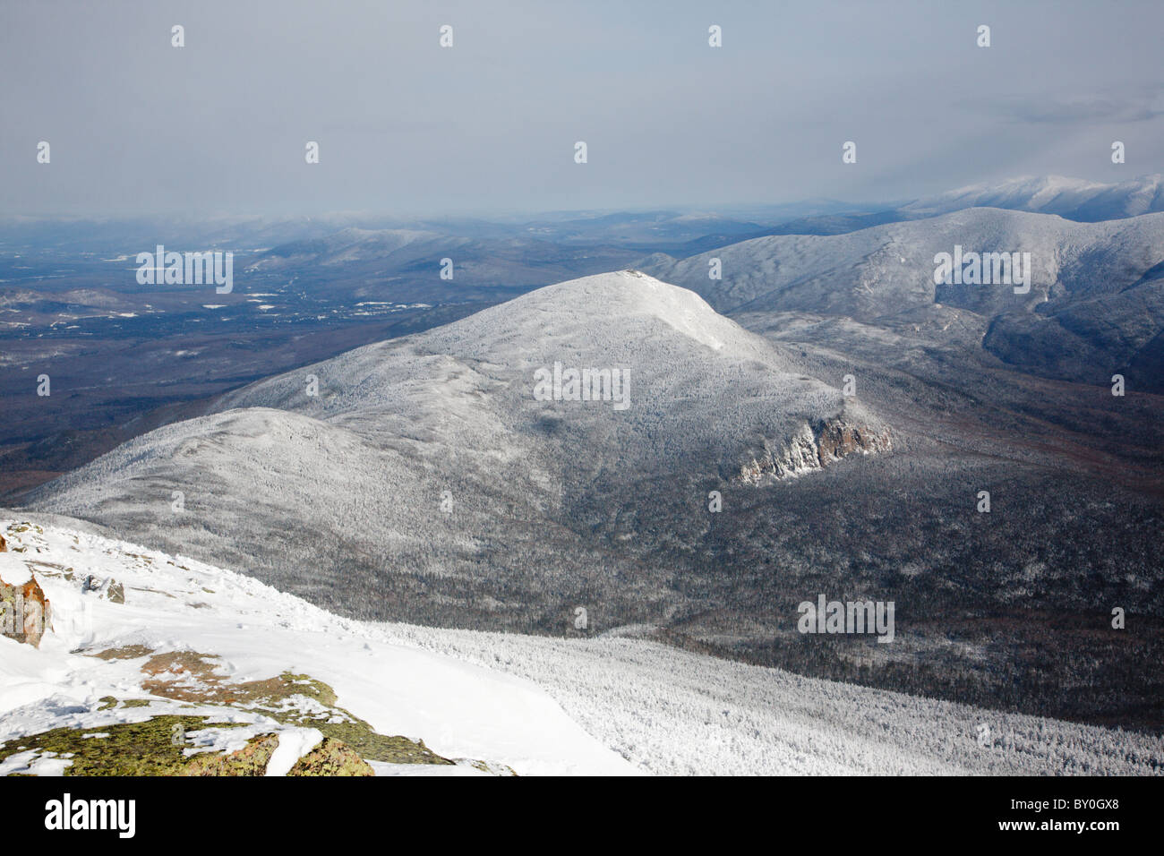 Mount Garfield from Mount Lafayette during the winter months in the ...