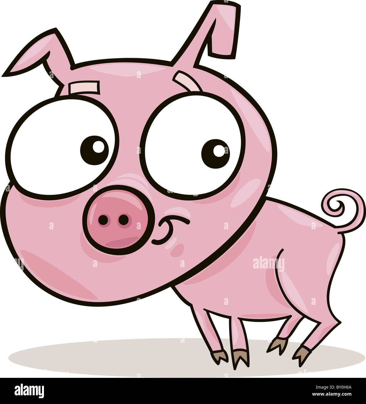 cartoon illustration of cute little piggy Stock Photo - Alamy