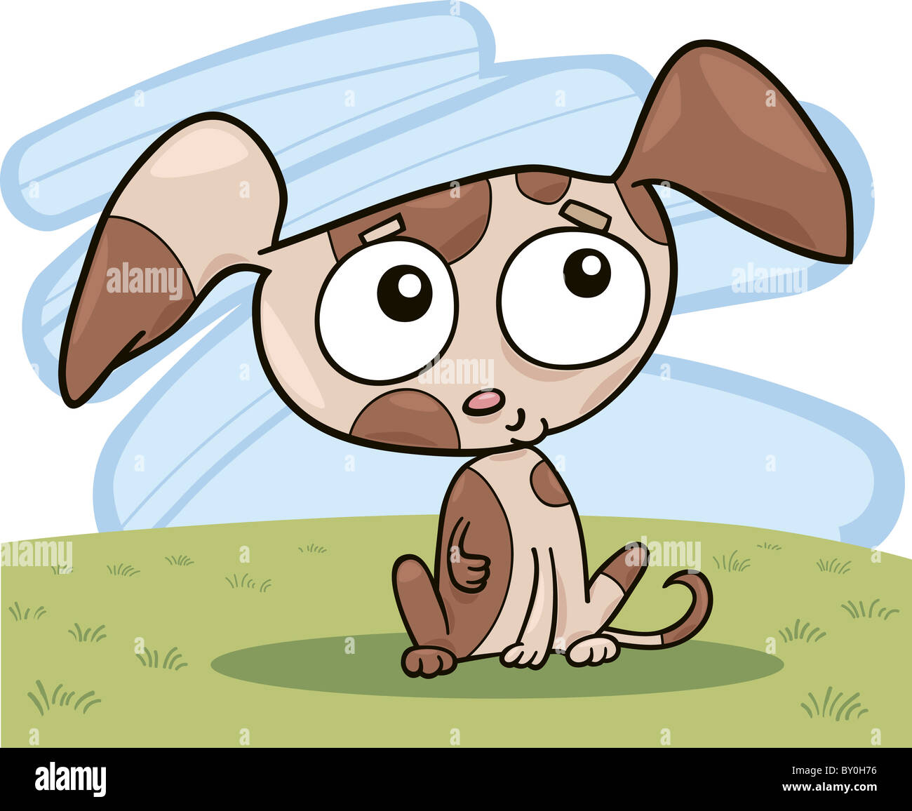 cartoon illustration of cute little puppy Stock Photo - Alamy