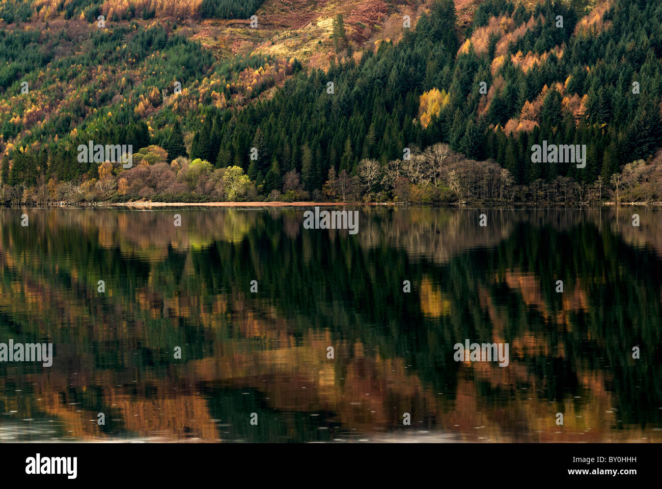 Reflections on a highland Loch Stock Photo - Alamy