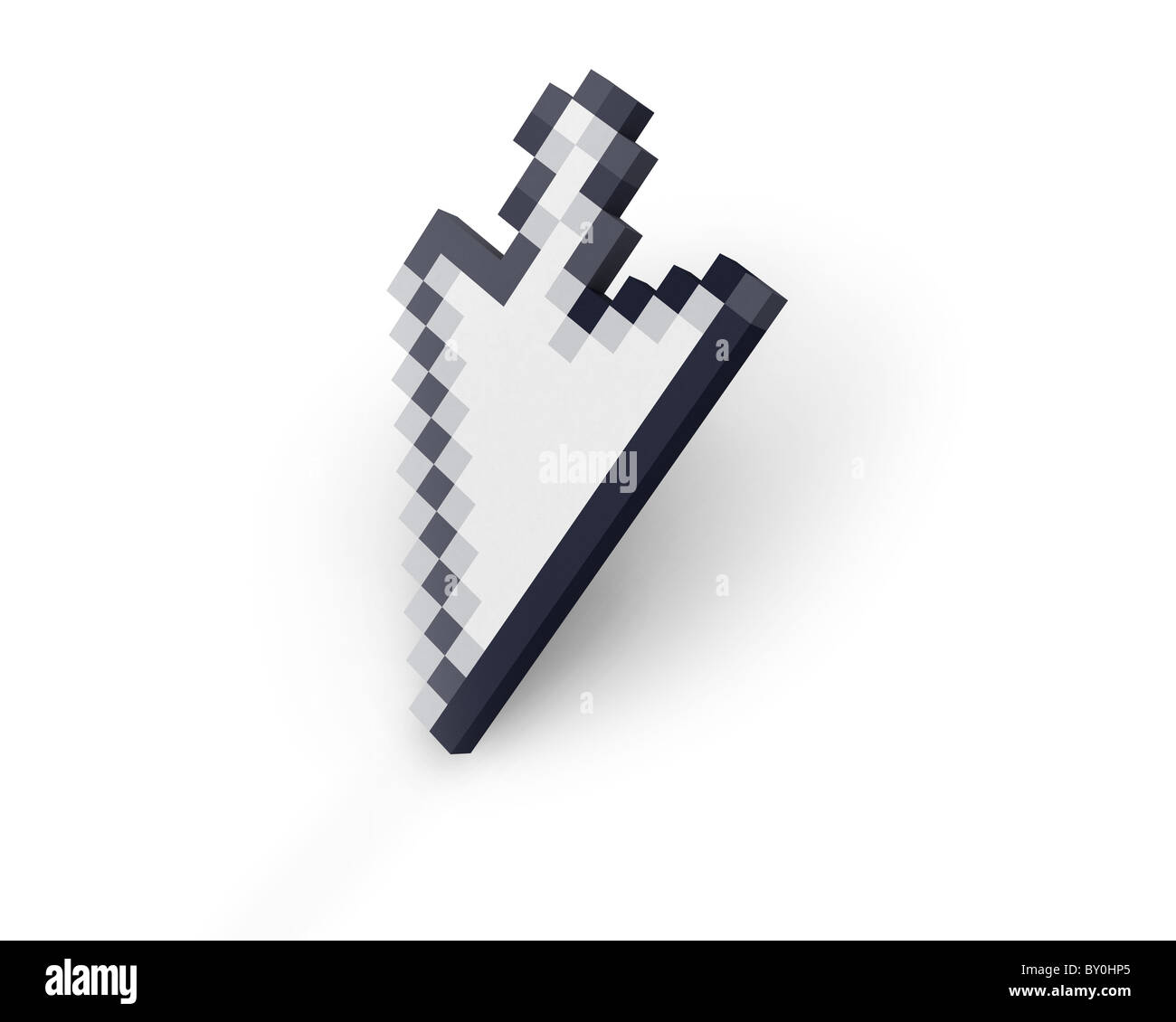 Cursor standing isolated on white background Stock Photo - Alamy
