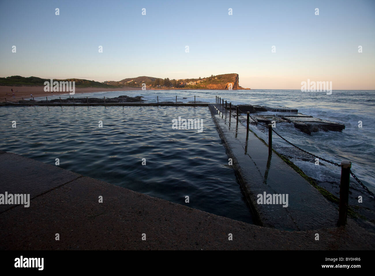 Avalon Pool at dusk, Avalon Beach, Sydney, Australia Stock Photo - Alamy