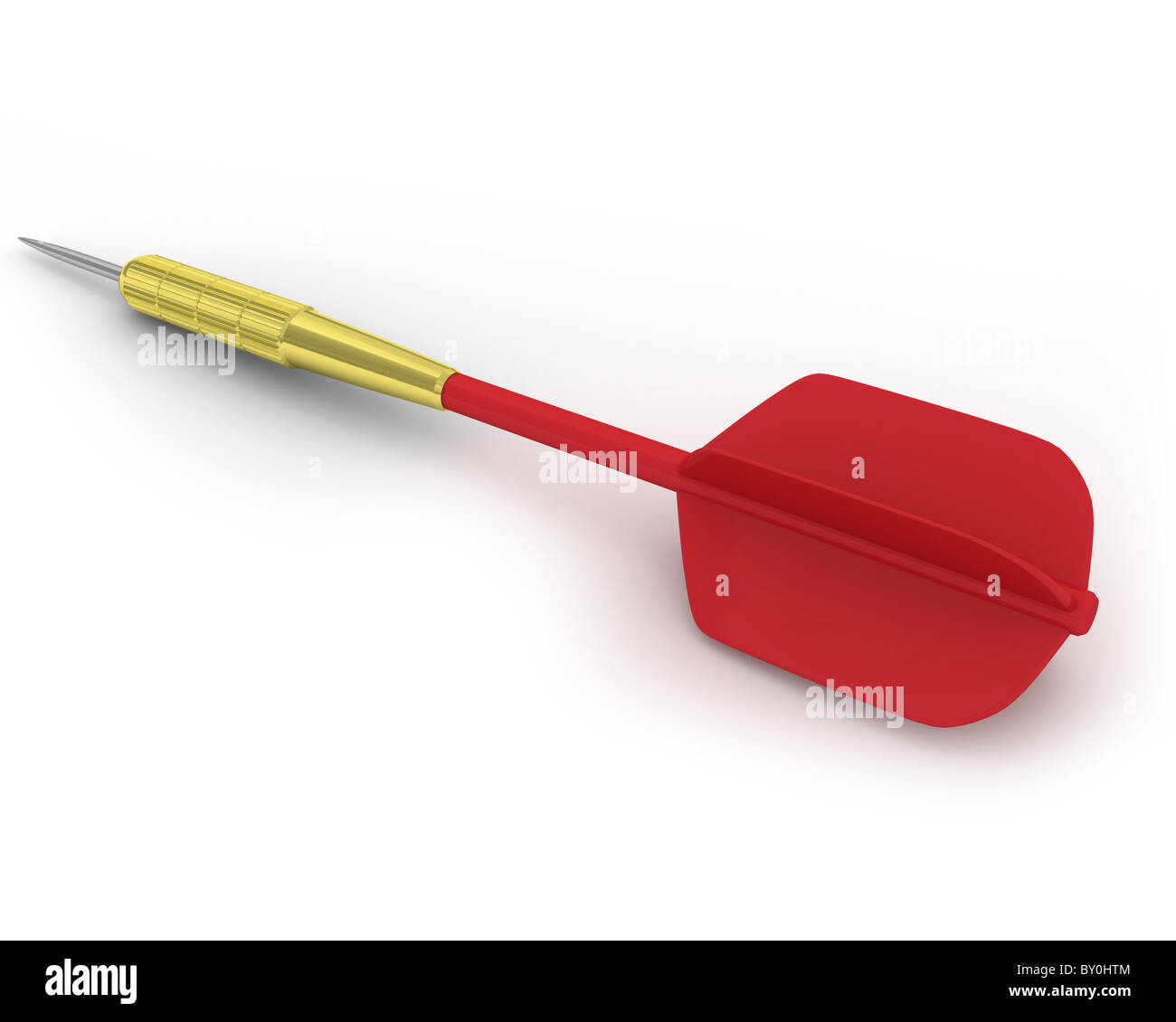 Single dart isolated on white background Stock Photo - Alamy