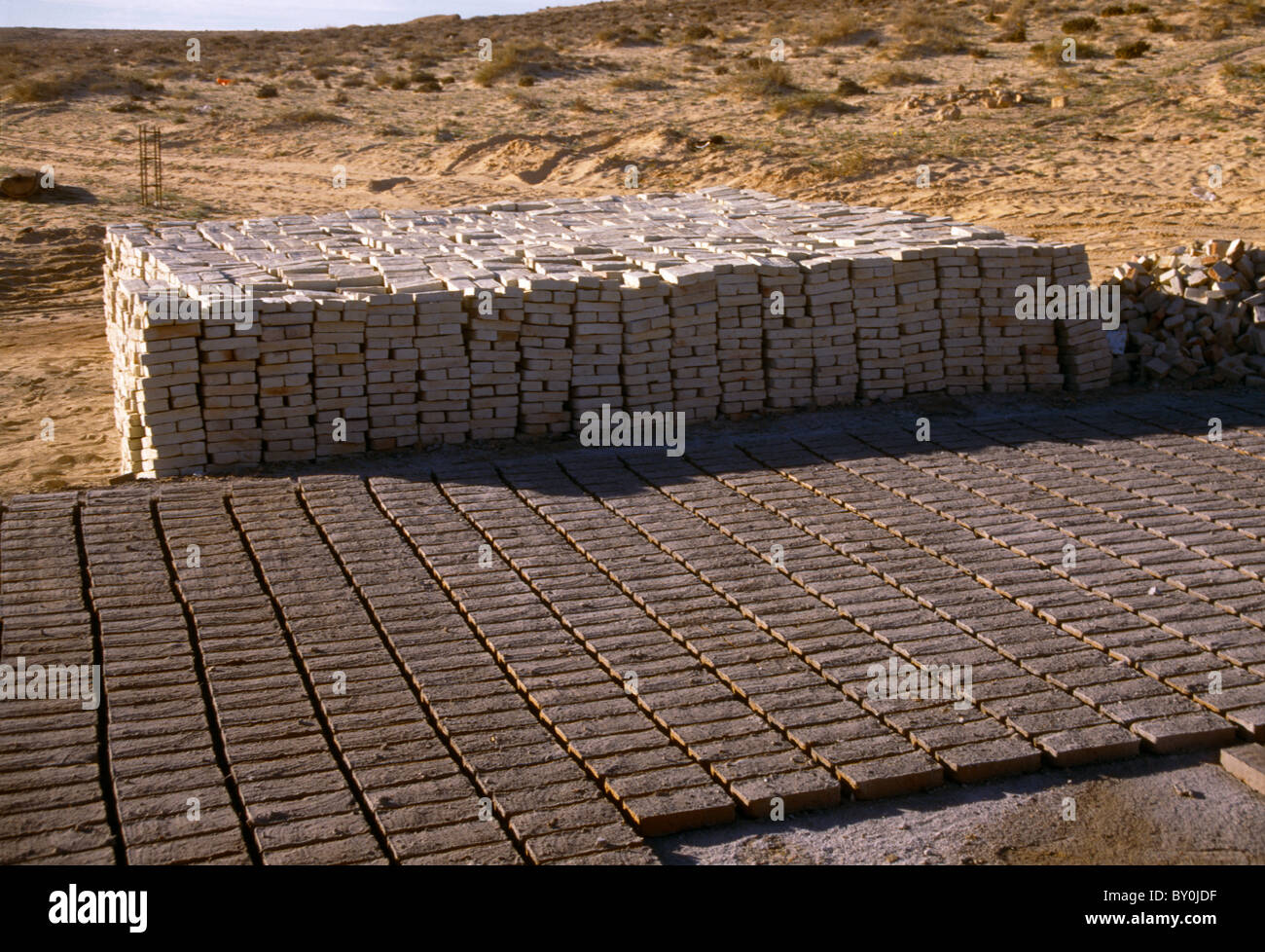 Mud bricks drying in sun hi-res stock photography and images - Alamy