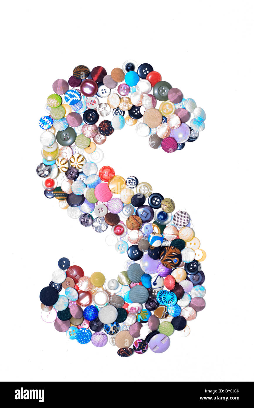 S letter of buttons Stock Photo - Alamy