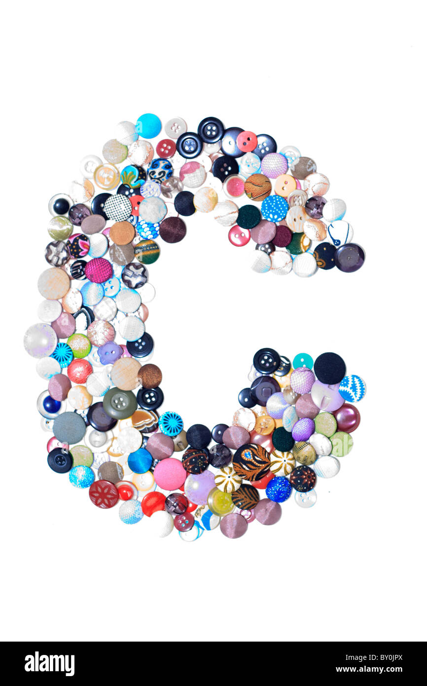 C letter of buttons Stock Photo - Alamy