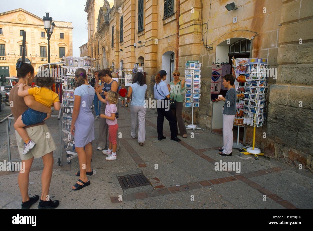 tourists shopping ciutadella menorca spain Stock Photo - Alamy