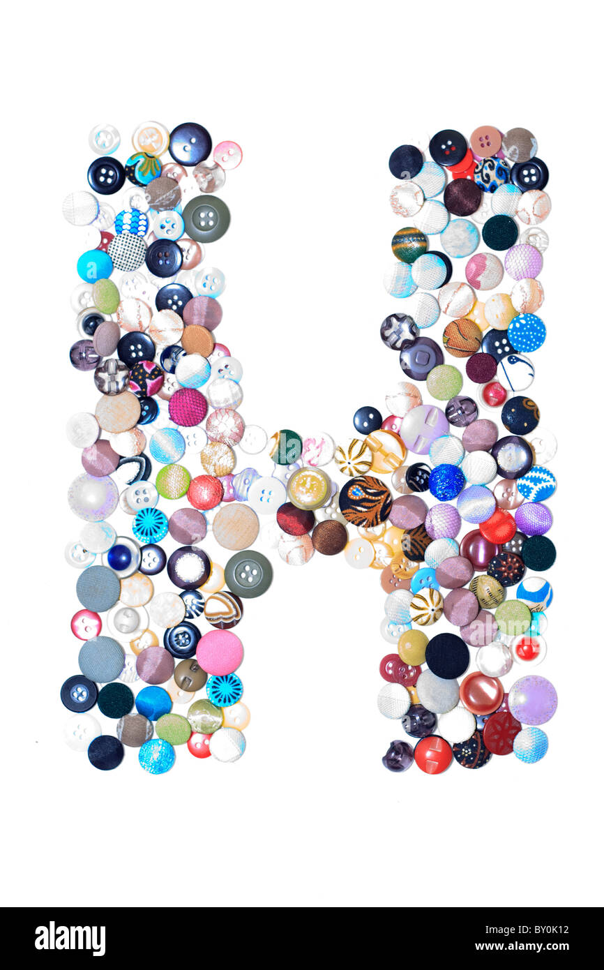 H letter of buttons Stock Photo - Alamy