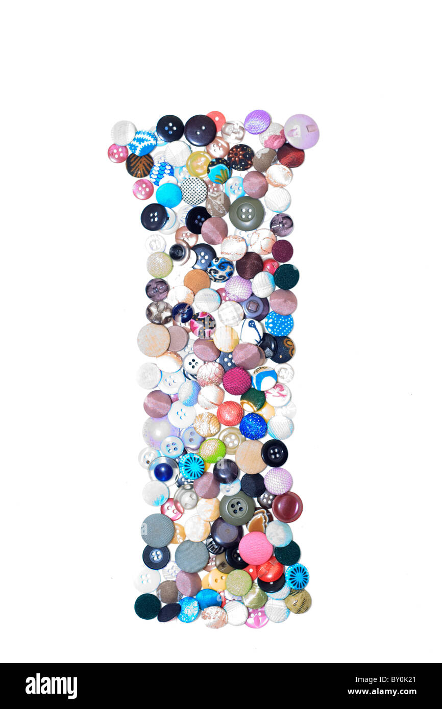 I letter of buttons Stock Photo - Alamy
