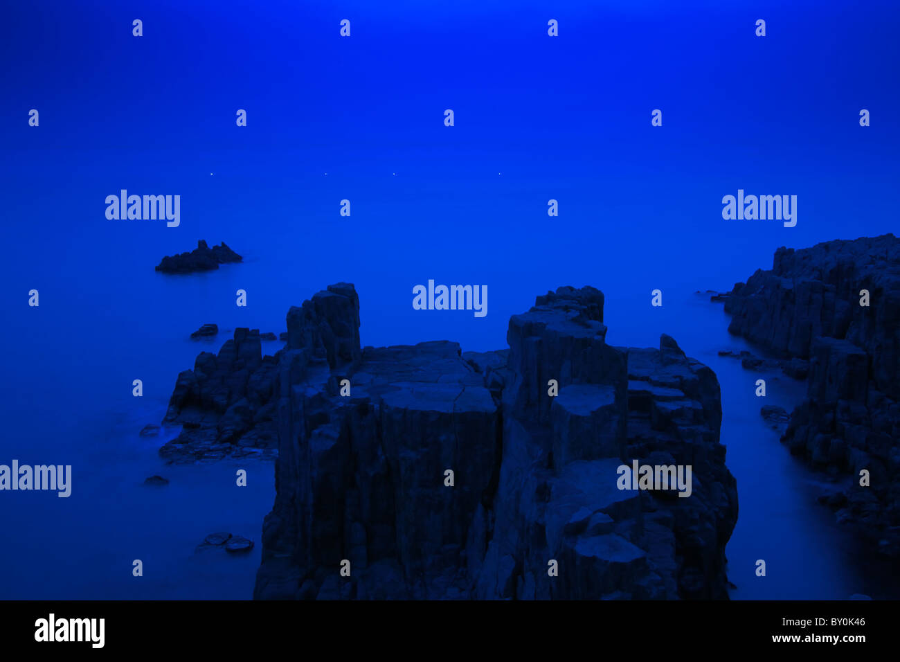 Night View of Tojinbo, Sakai, Fukui, Japan Stock Photo - Alamy