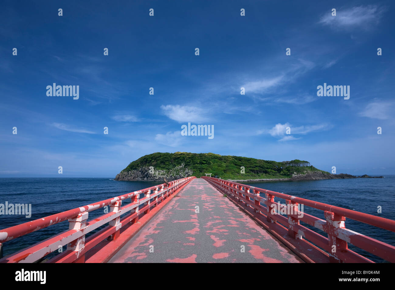 Oshima Island and Oshima Island Bridge, Sakai, Fukui, Japan Stock Photo ...