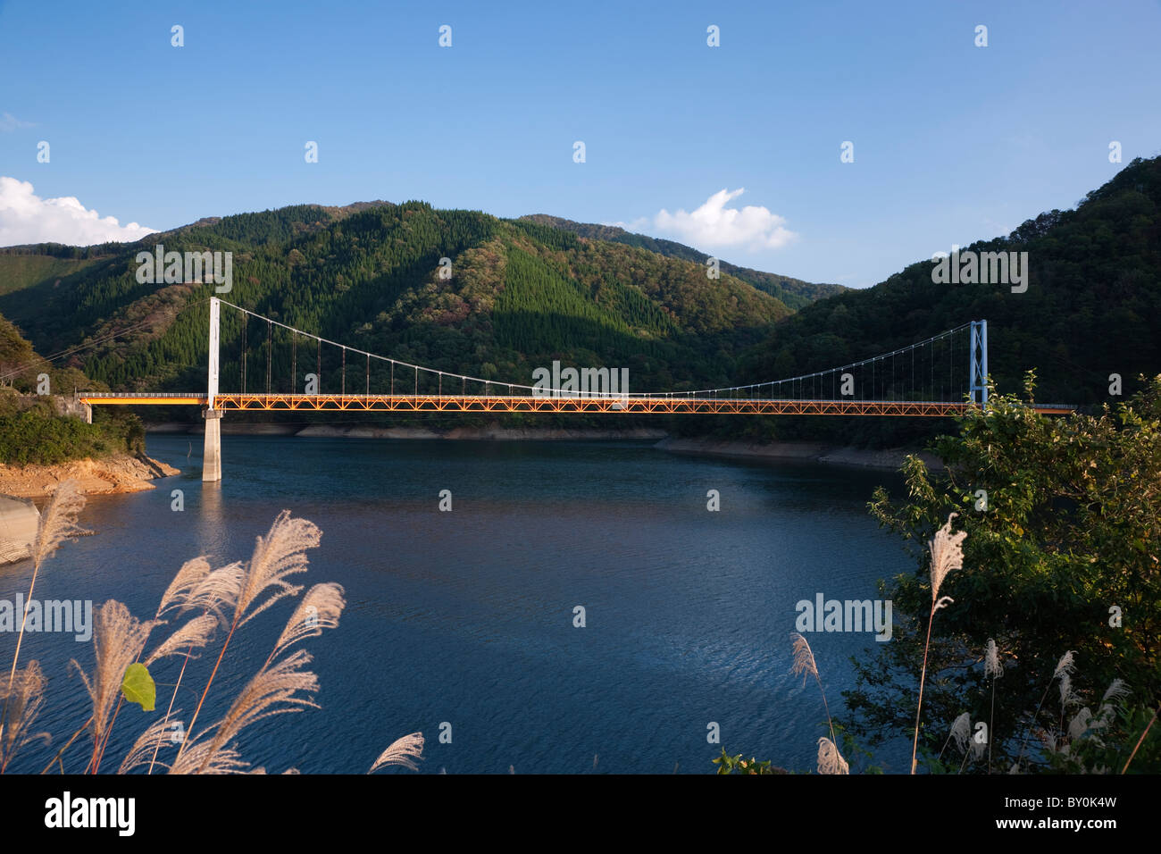 Lake Kuzuryu and Dream Bridge, Ono, Fukui, Japan Stock Photo - Alamy
