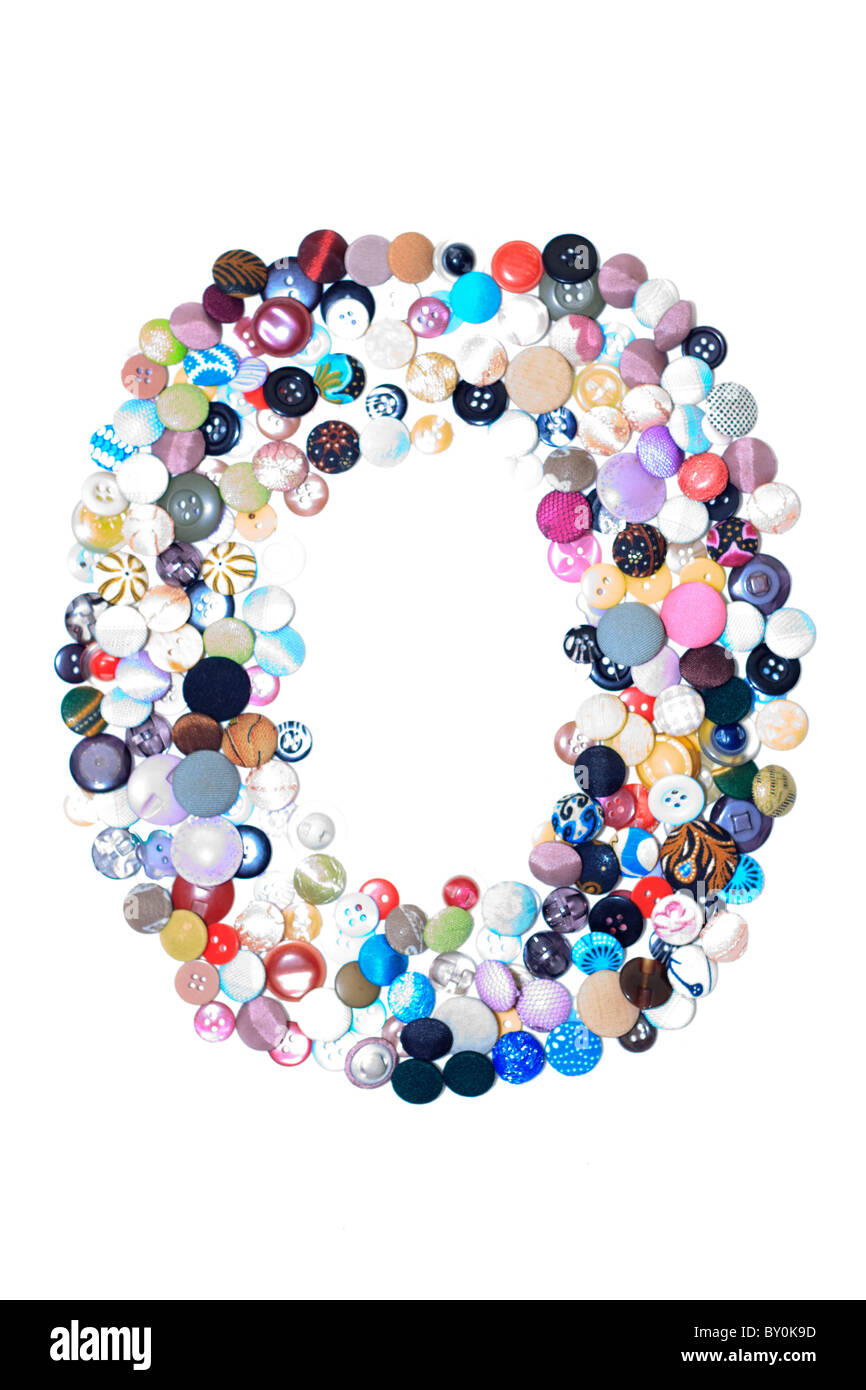 O letter of buttons Stock Photo - Alamy