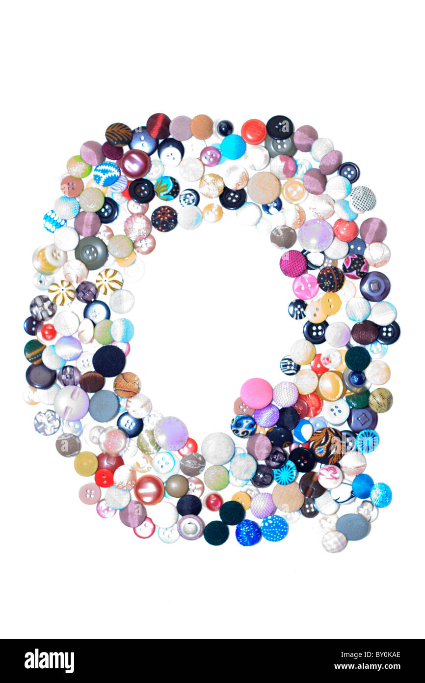 Q letter of buttons Stock Photo - Alamy