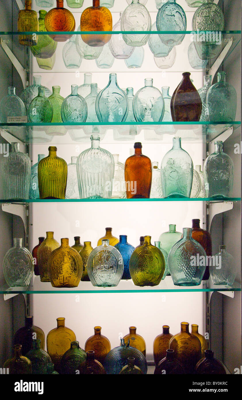Historic glass bottles at the Corning Museum of Glass Stock Photo - Alamy
