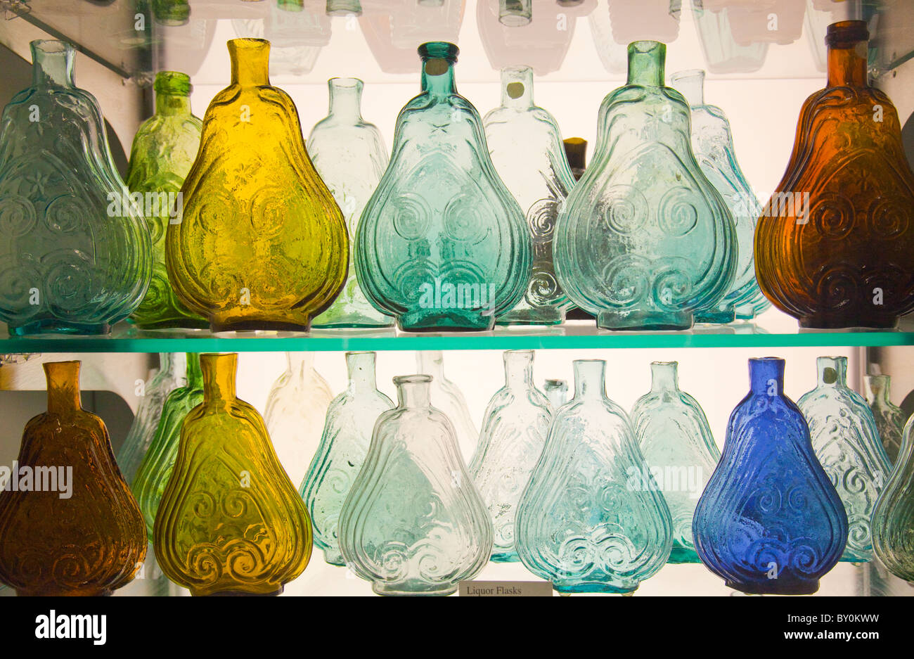 Historic glass bottles at the Corning Museum of Glass Stock Photo - Alamy