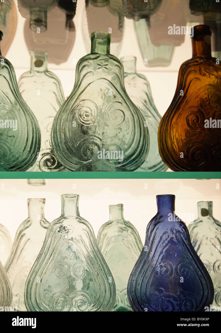 Historic glass bottles at the Corning Museum of Glass Stock Photo - Alamy