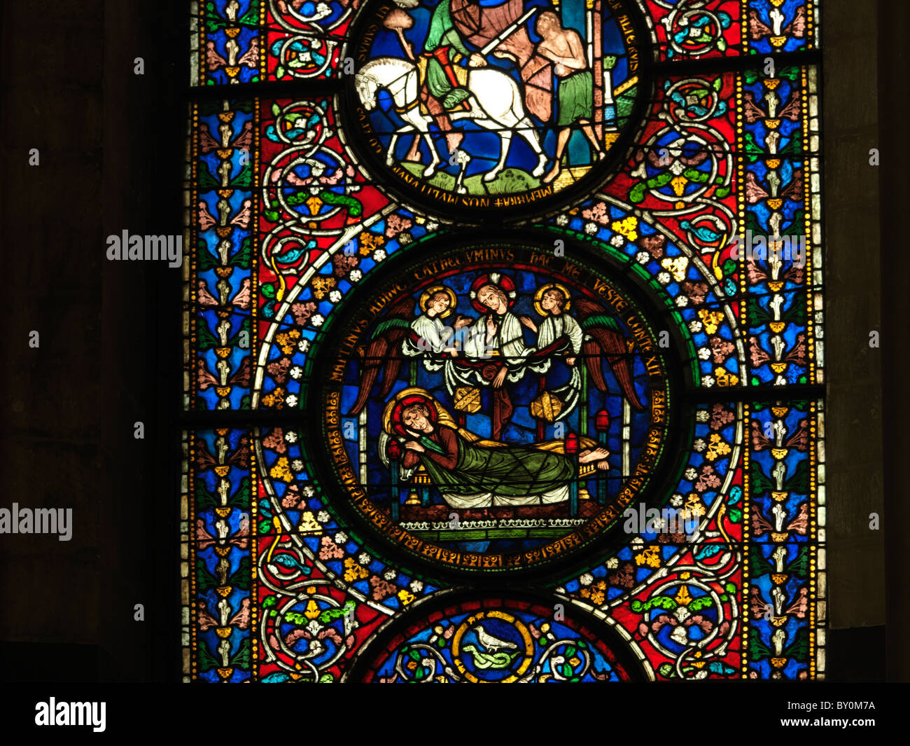 Canterbury Kent England Canterbury Cathedral Stained Glass Window Stock ...