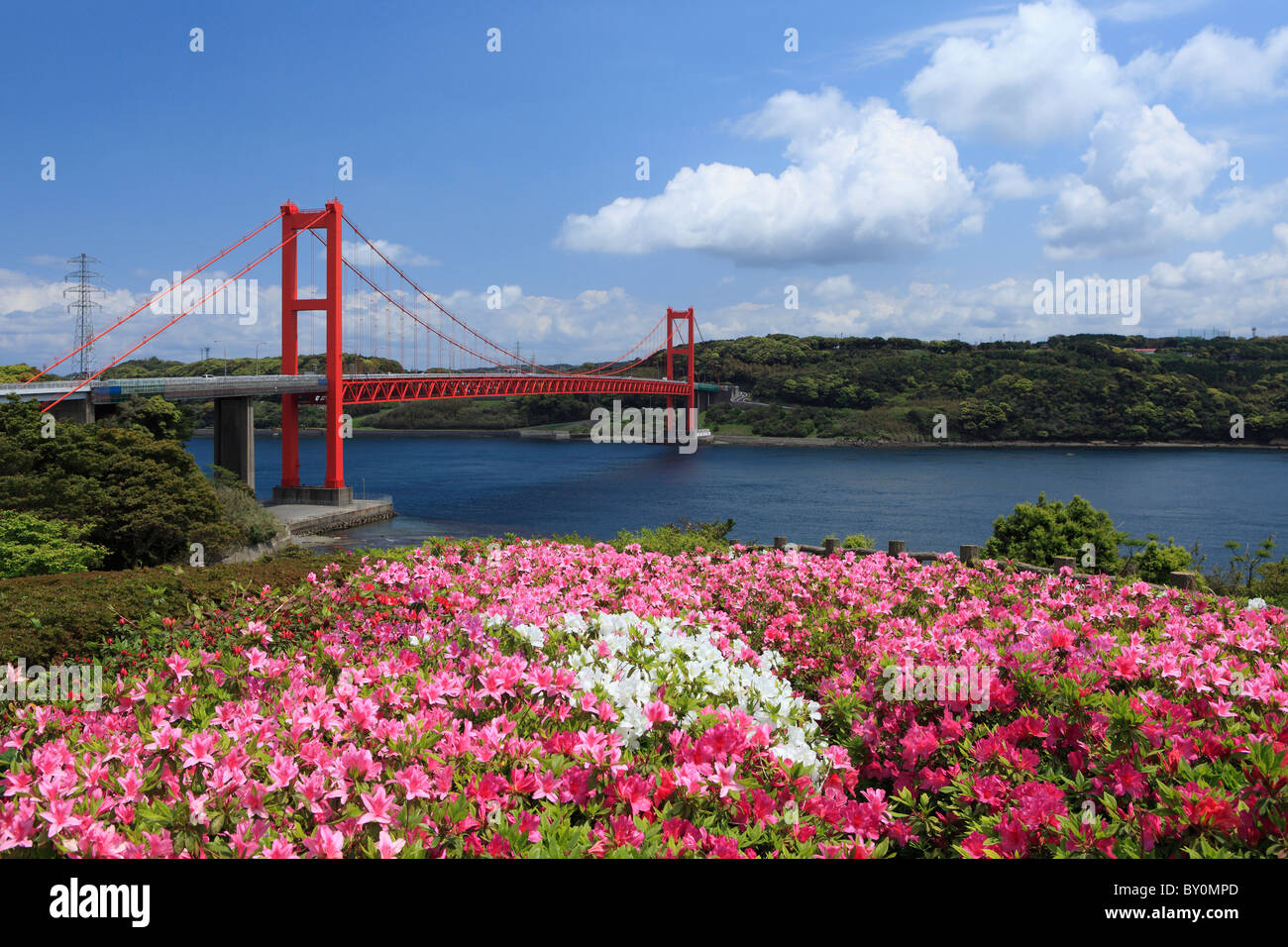 Hirado Bridge and Azalea, Hirado, Nagasaki, Japan Stock Photo - Alamy