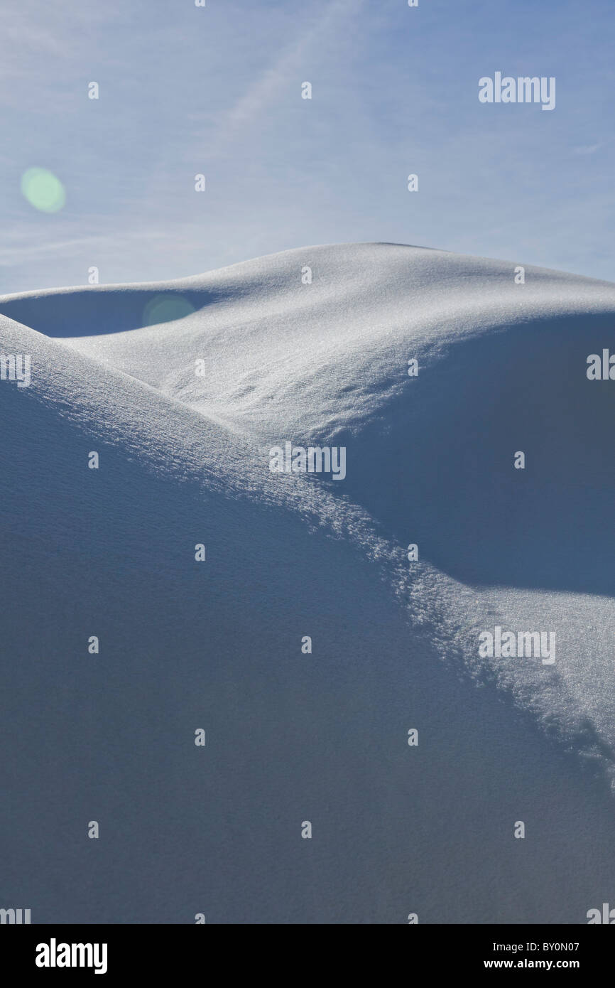 Looking like sand dunes at 4 in the afternoon, these snow covered hills ...