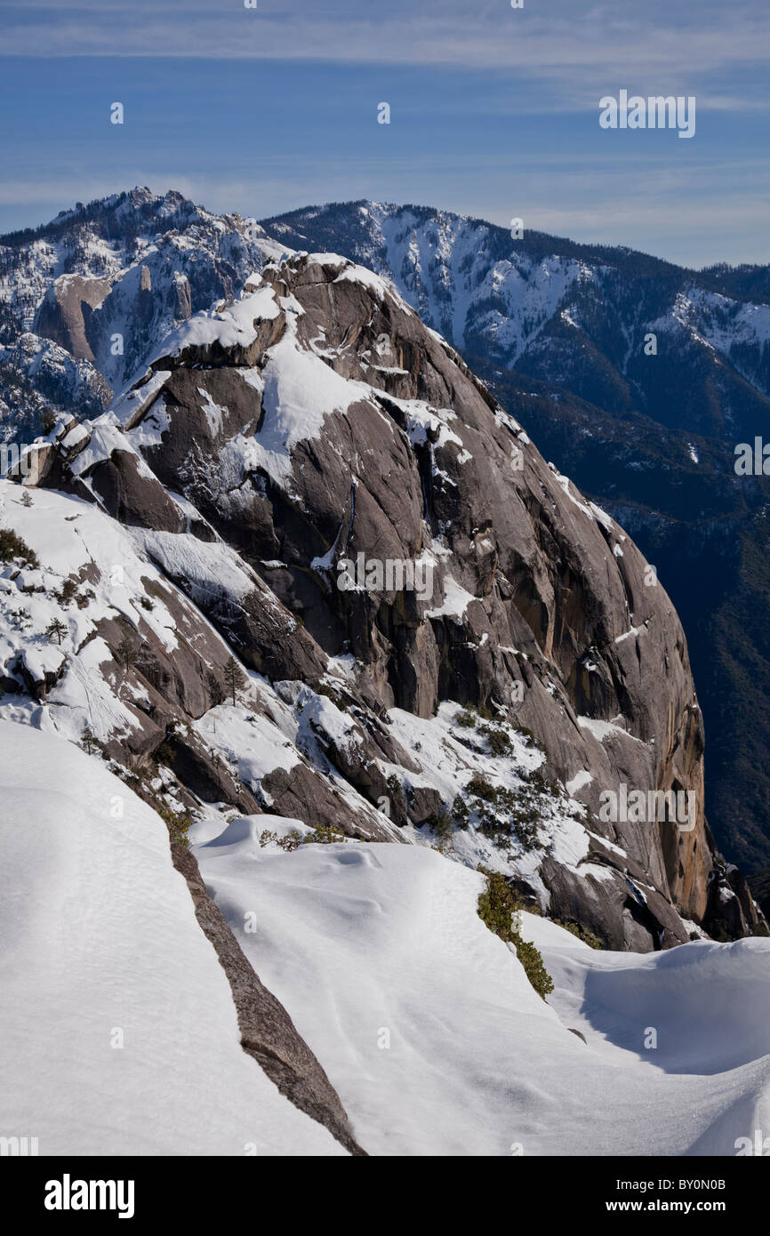 Great Profile View Of Moro Rock In The Sequoia National Park Covered In