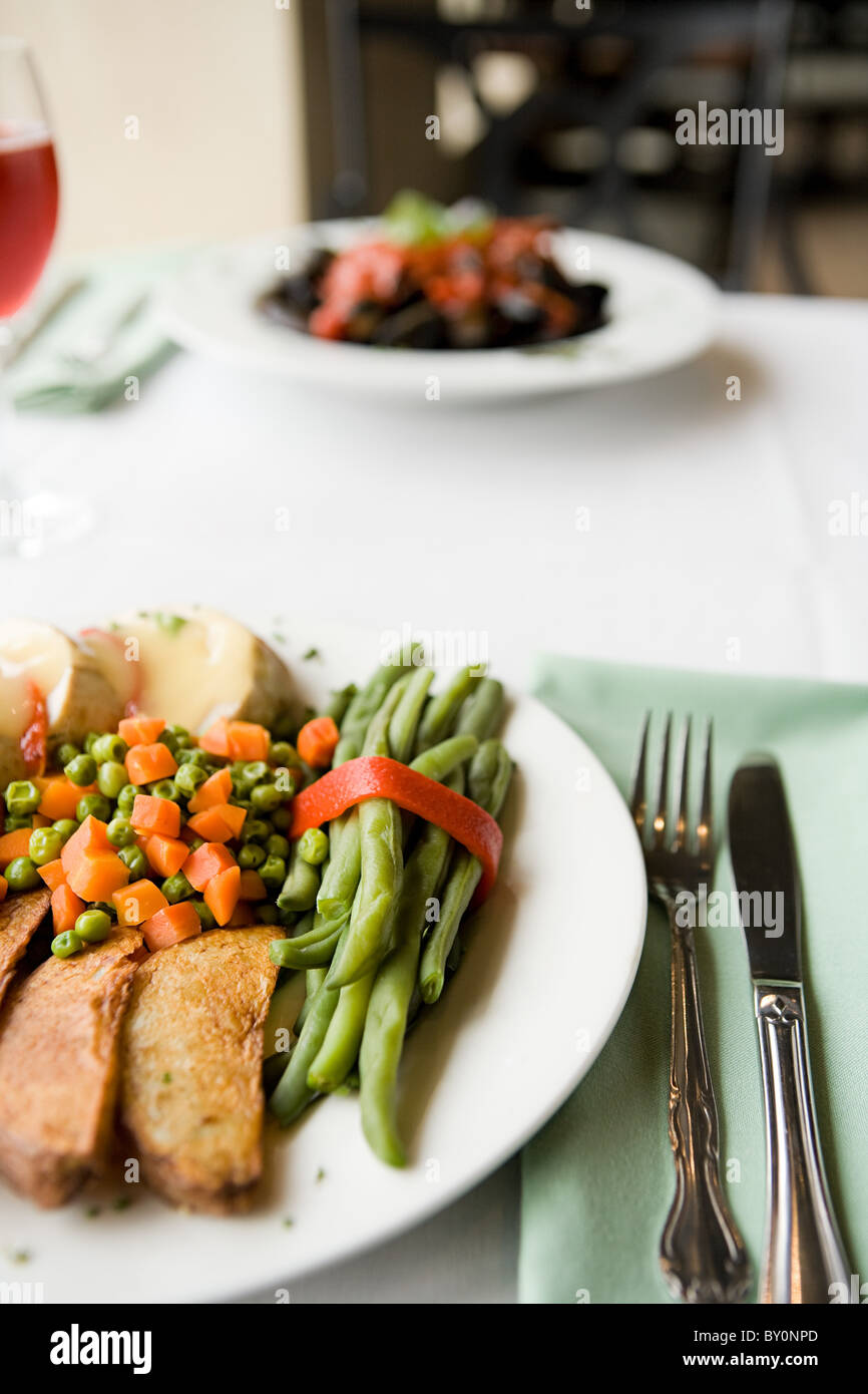 Meals on a table Stock Photo - Alamy