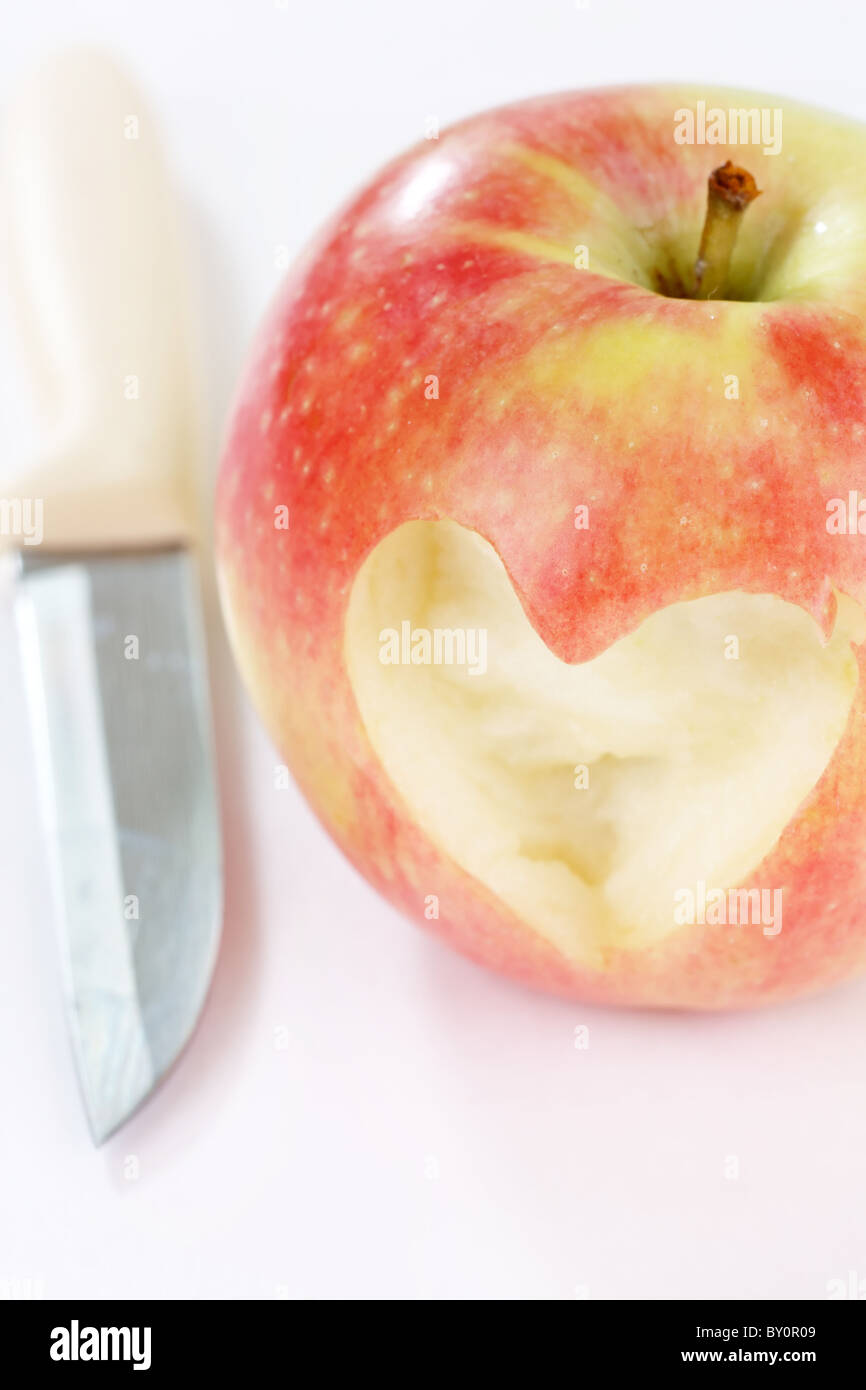 apple with heart Stock Photo - Alamy