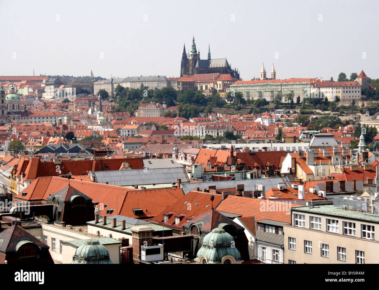 Prague skyline towards castle hi-res stock photography and images - Alamy