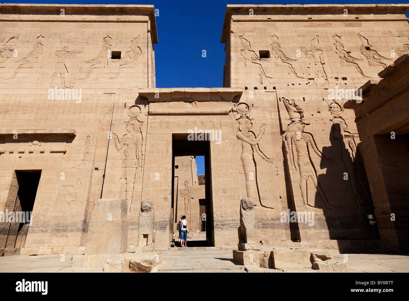Philae Temple, Egypt- grand entrance 2 Stock Photo - Alamy
