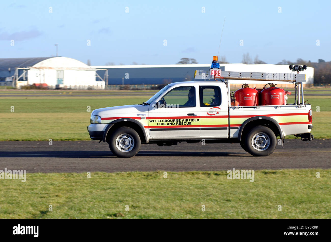 Fire truck at small airfield hi-res stock photography and images - Alamy