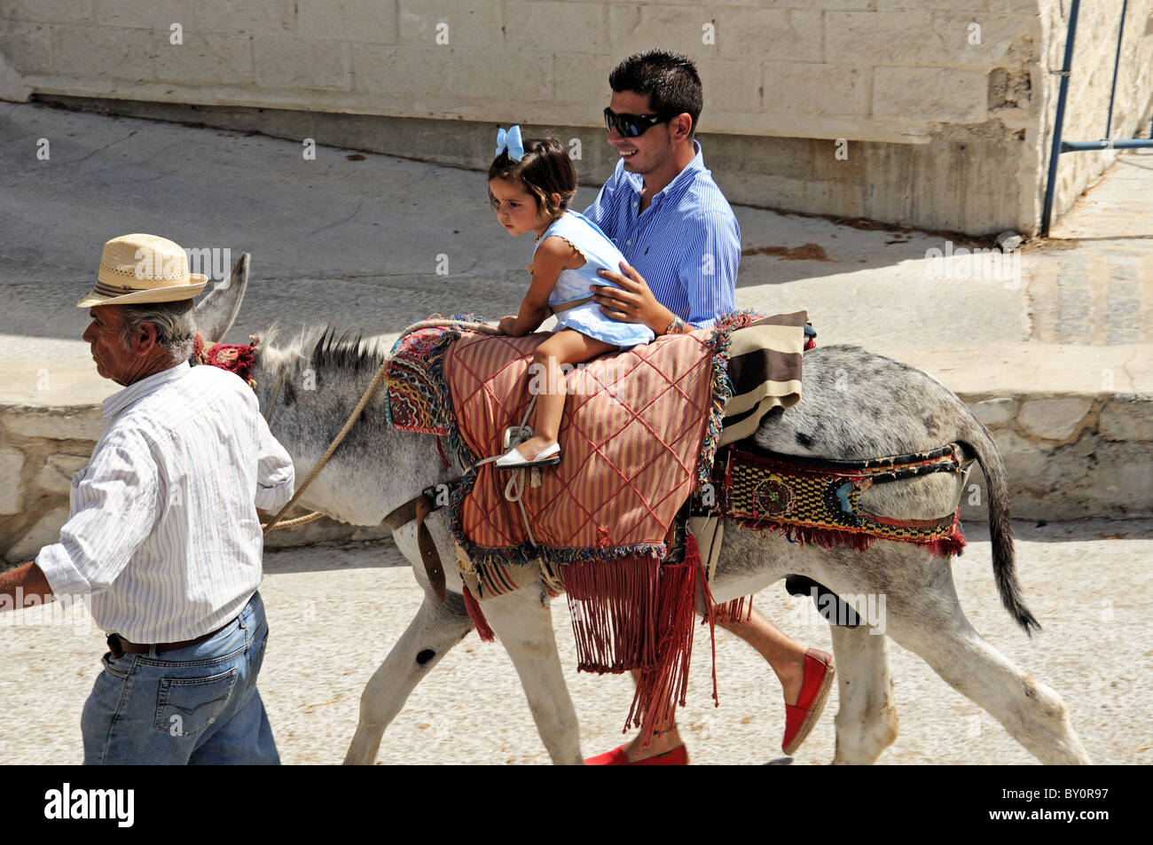 Donkey ride (burro taxi), Mijas, Costa del Sol, Malaga Province ...