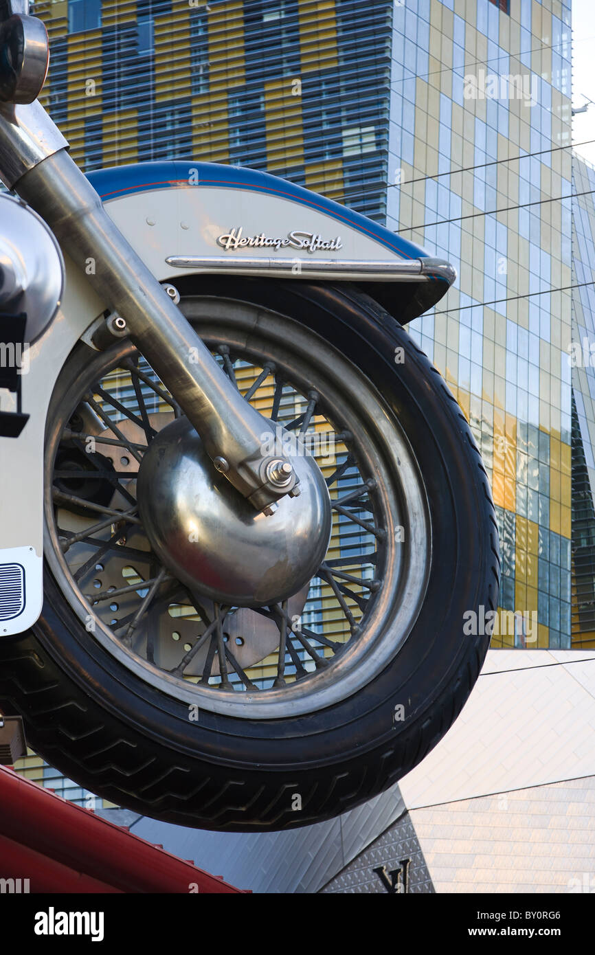 Harley Davidson front wheel, Las Vegas in Nevada, USA Stock Photo - Alamy