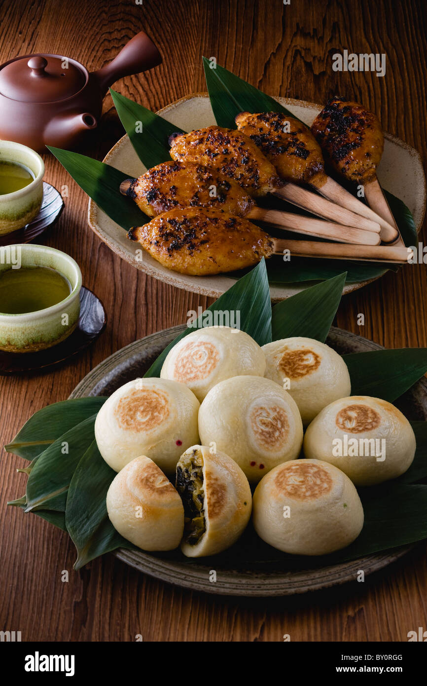 Oyaki and Gohei-mochi Stock Photo - Alamy