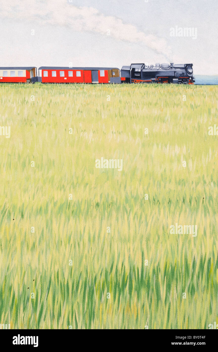 Mural locomotive hi-res stock photography and images - Alamy