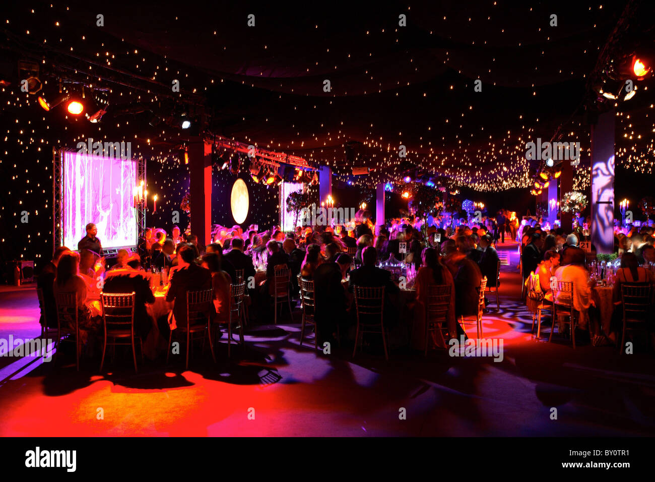 Large ballroom set up for party hi-res stock photography and images - Alamy