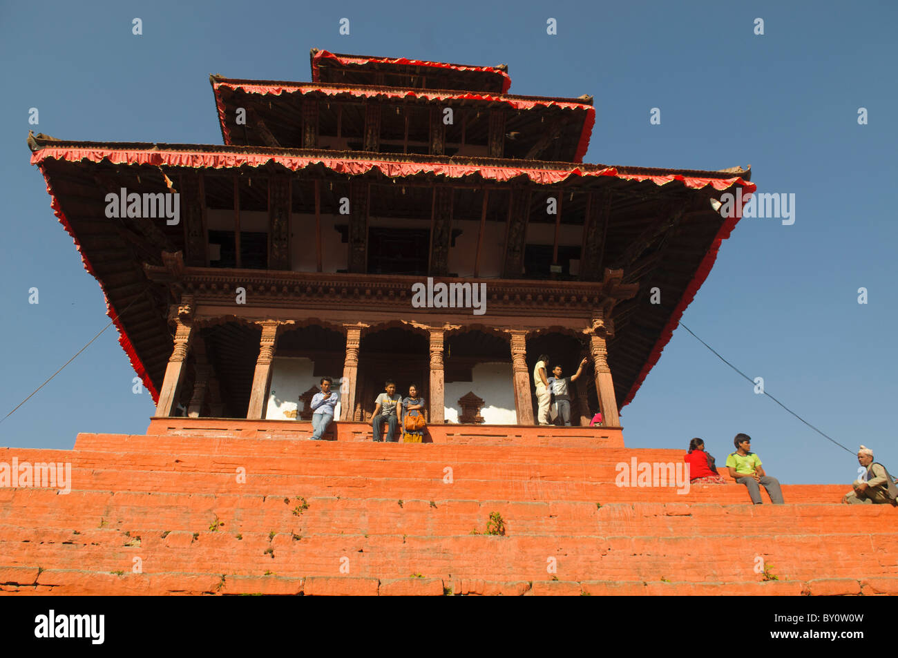 The Maju Deval temple above Durbar Square in Kathmandu, Nepal Stock ...