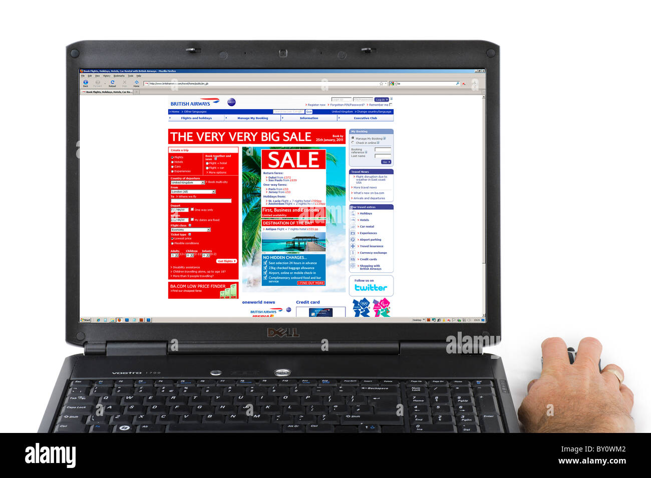 Ba airline computer hi-res stock photography and images - Alamy